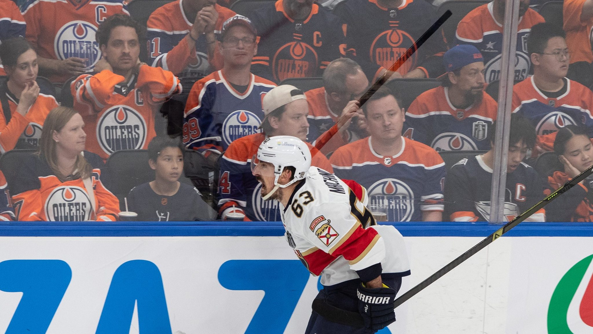 Florida's Brad Marchand scores double OT winner in Game 2 to level ...