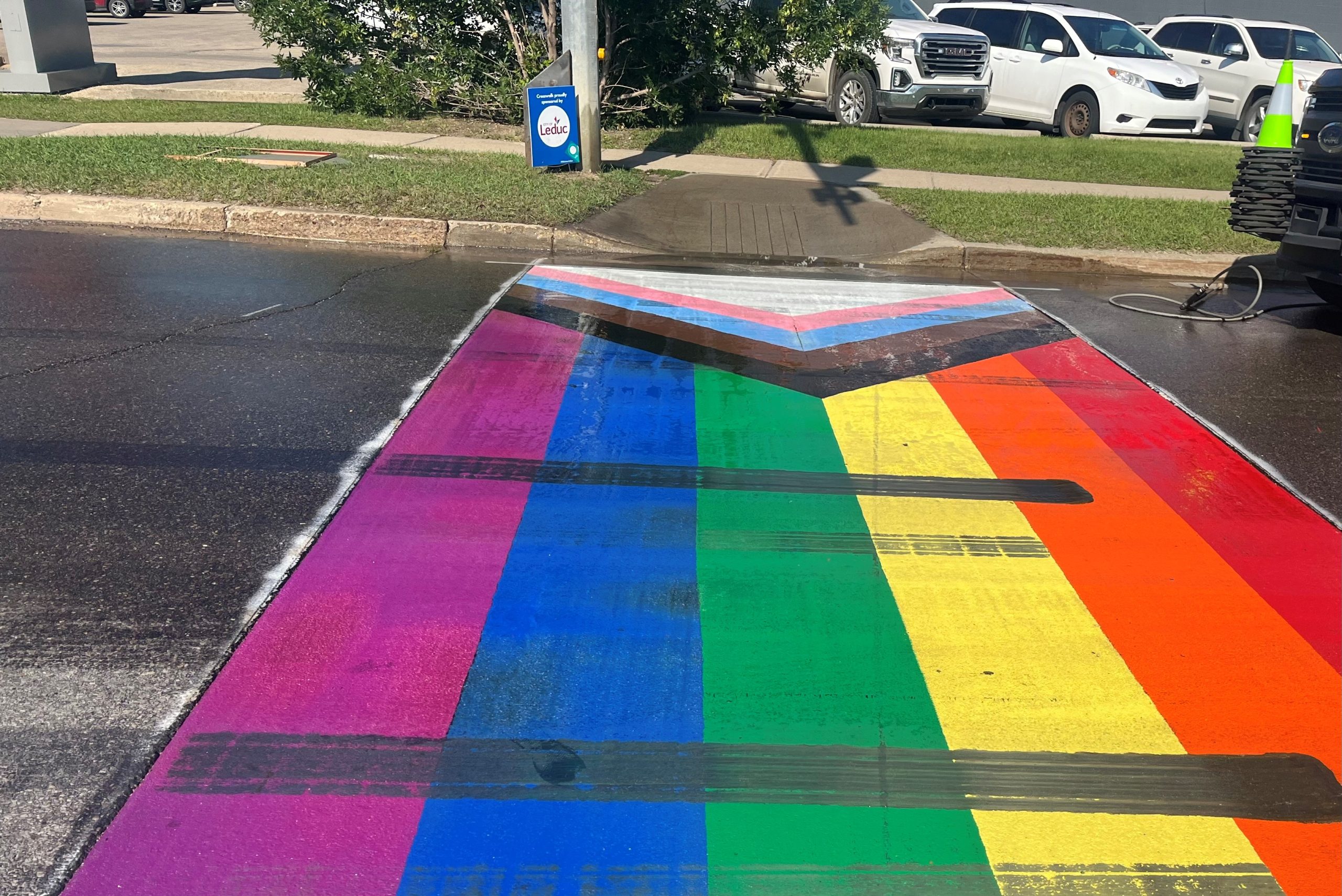 Vandalism Of Leduc Pride Crosswalk Treated As Hate Crime CityNews Vandalism Of Leduc Pride Crosswalk Treated As Hate Crime CityNews