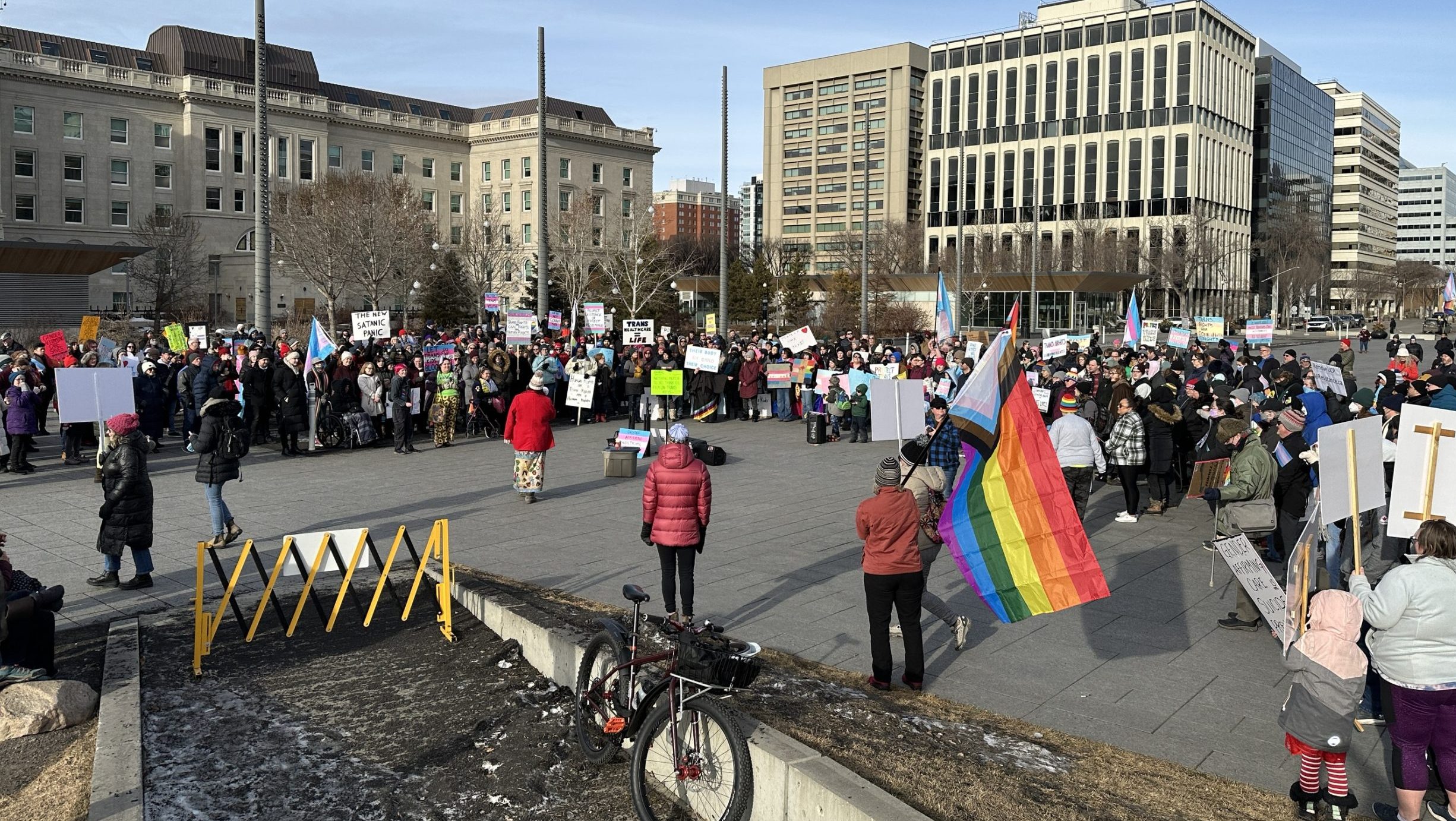 Alberta transgender policies: rally in Edmonton at legislature ...