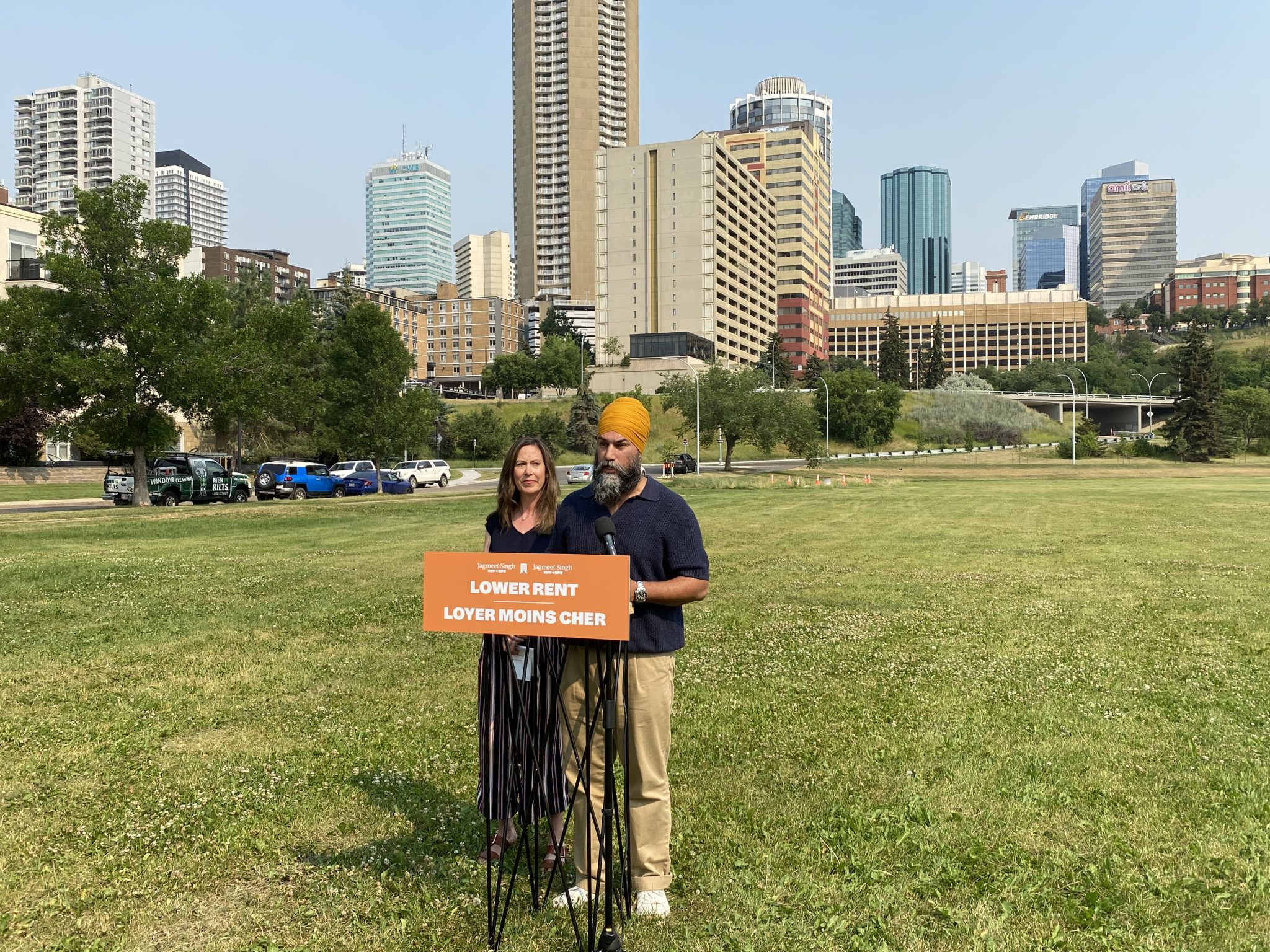 Federal NDP leader Jagmeet Singh talks rental costs in Edmonton ...