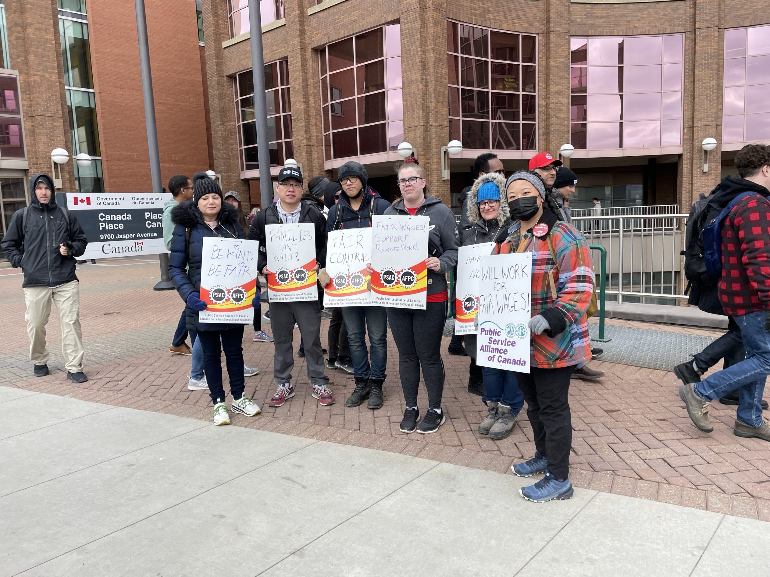 Edmonton streets were packed as federal workers across the country go ...