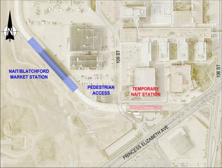 New NAIT/Blatchford Market LRT station to open ahead of schedule