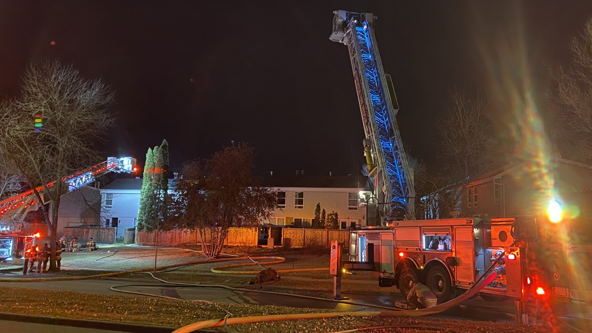Four St. Albert families displaced after massive fire
