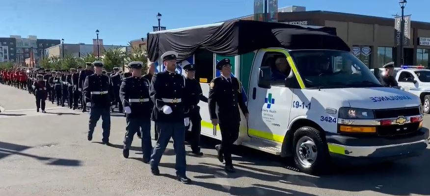 Procession for late paramedic Dallas Boyko - CityNews Edmonton