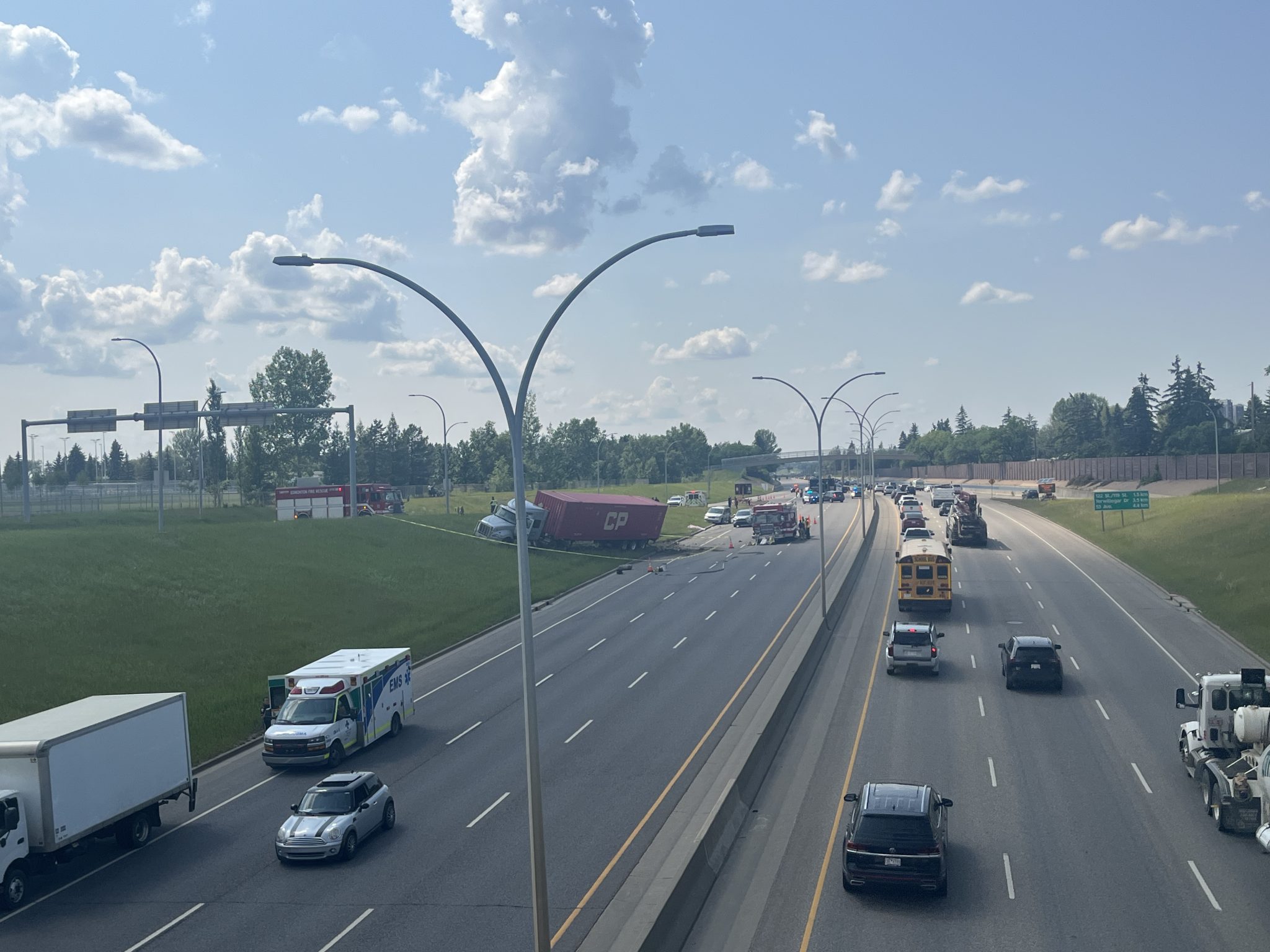 Man killed in fatal collision involving semi-truck on Whitemud Drive; 4 ...