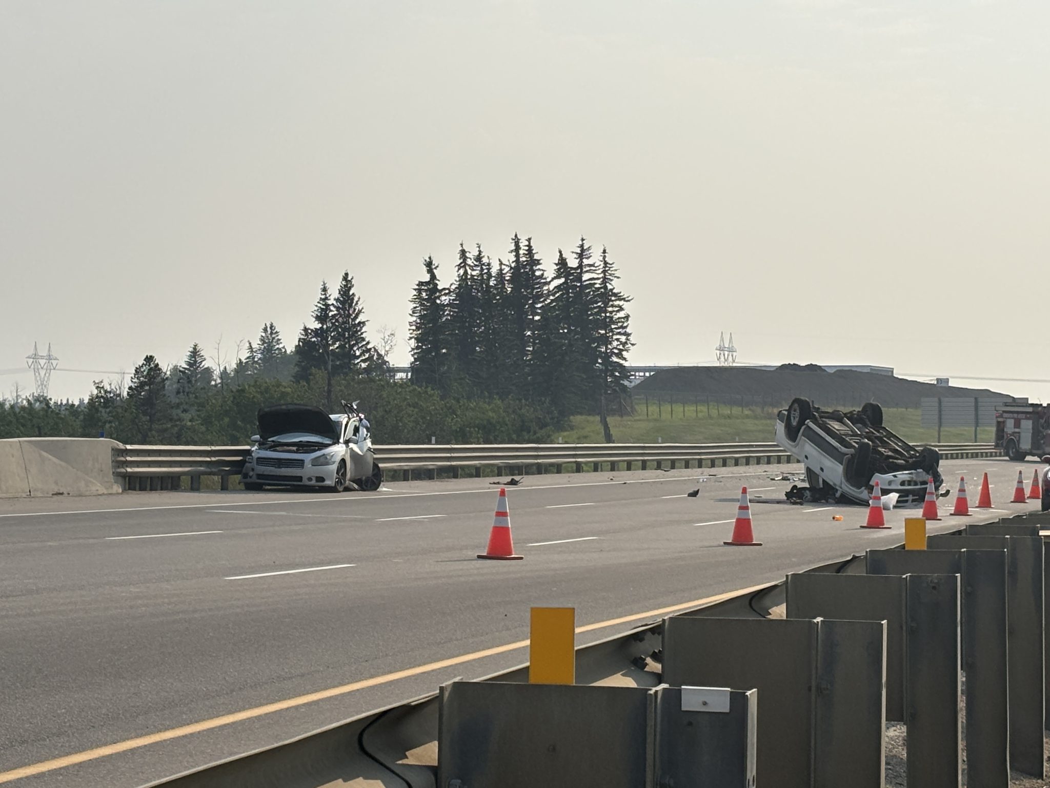 Edmonton police investigate rollover on Anthony Henday that sent 2 to ...