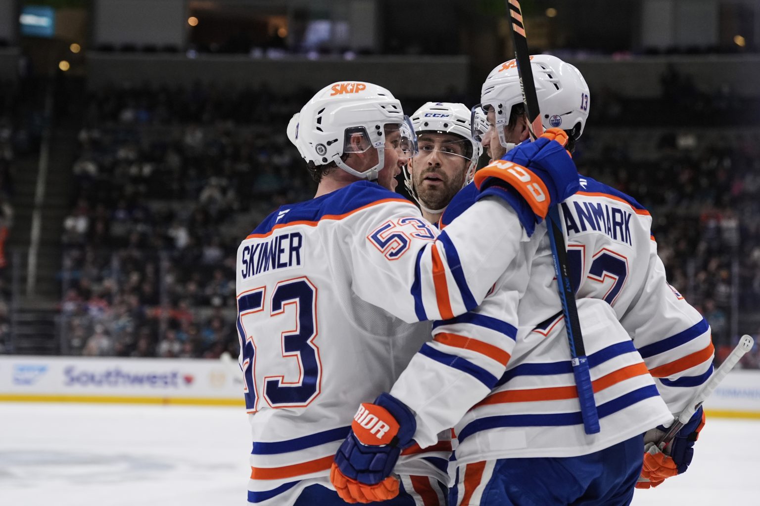 The Oilers beat the Sharks 3-2 despite losing Leon Draisaitl to an ...