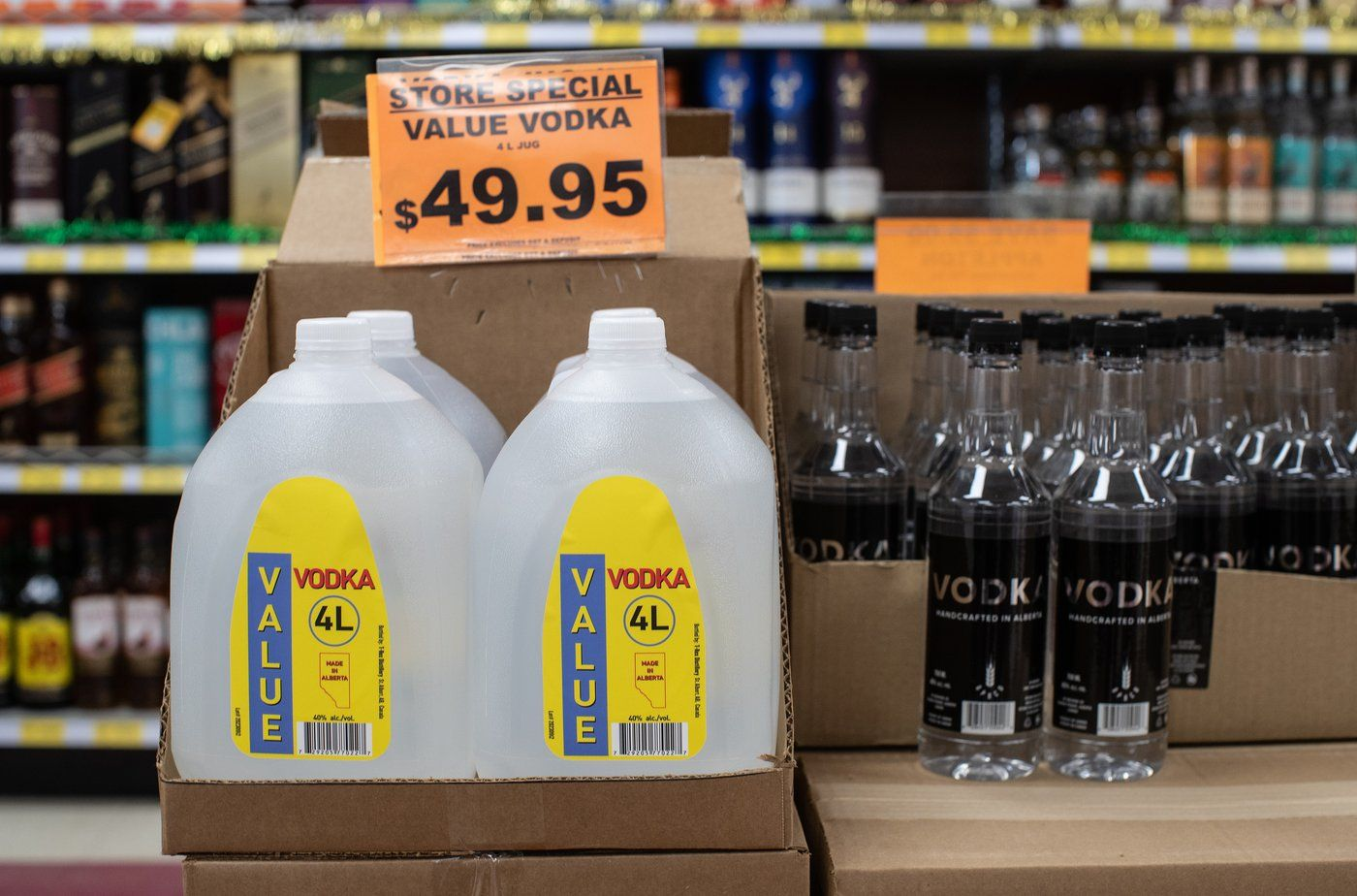 Alberta cabinet minister says no floor prices coming in jumbo vodka jug ...
